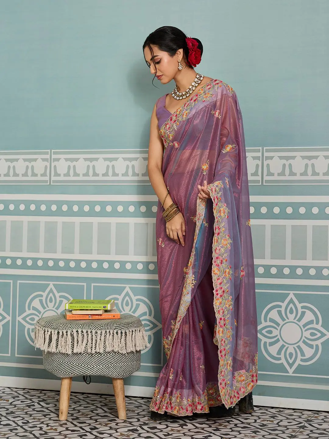 Roykals Designer Function Wear Saree - Majestic Purple