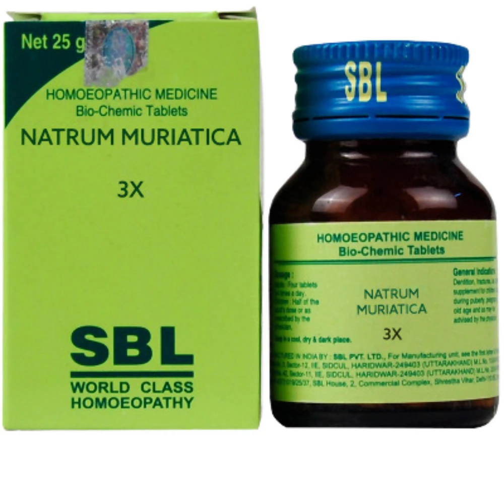 SBL Homeopathy Natrum Muriaticum Biochemic Tablet 25 g