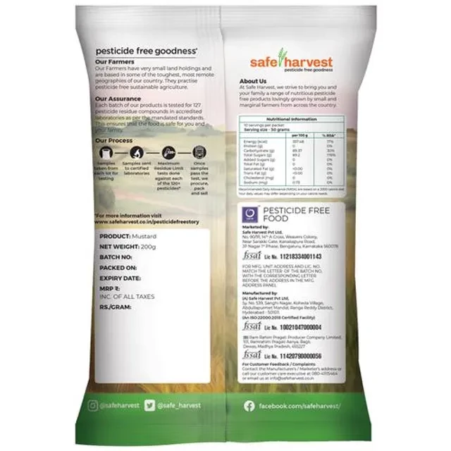Safe Harvest Mustard/Sasive - Pesticide Free