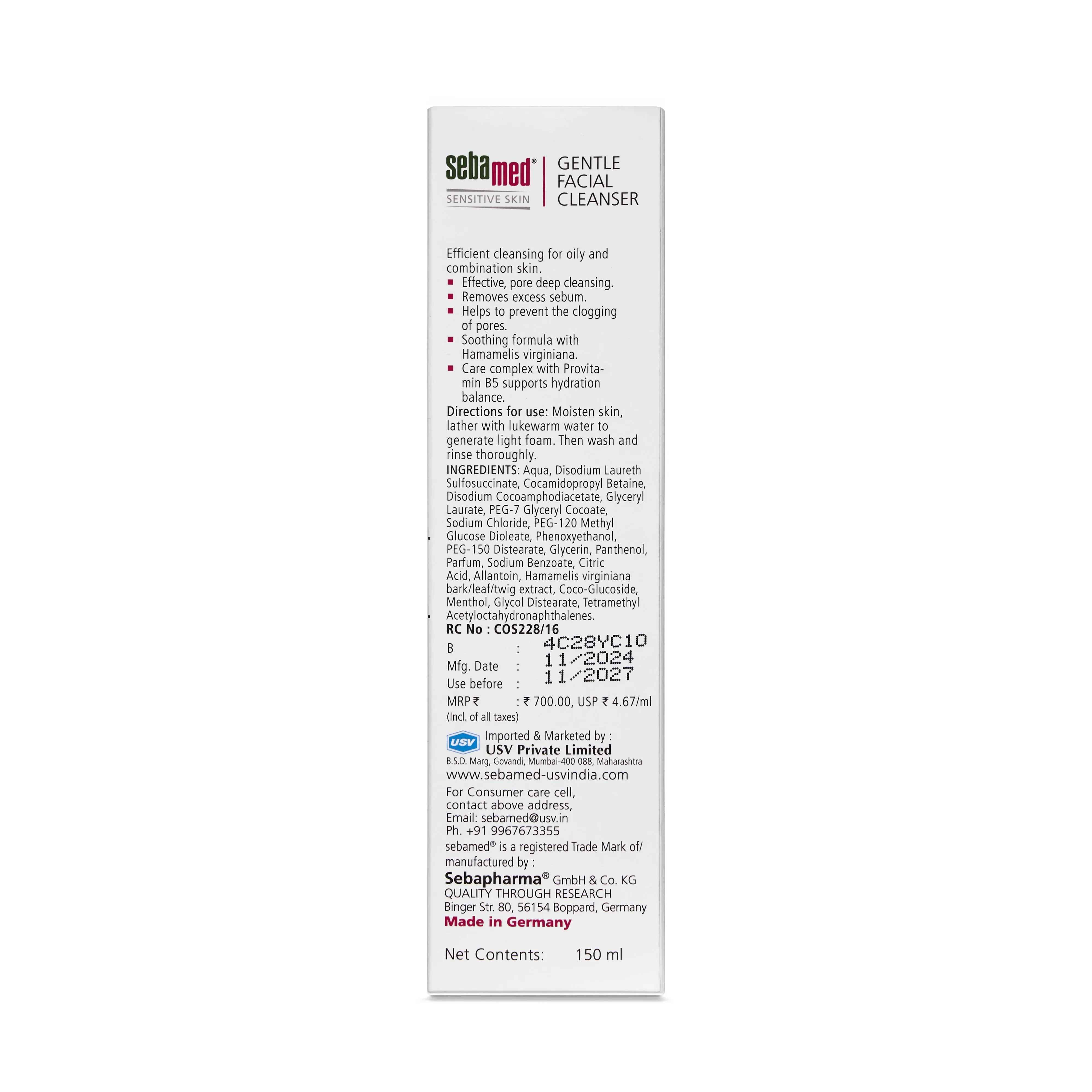 Sebamed Gentle Facial Cleanser