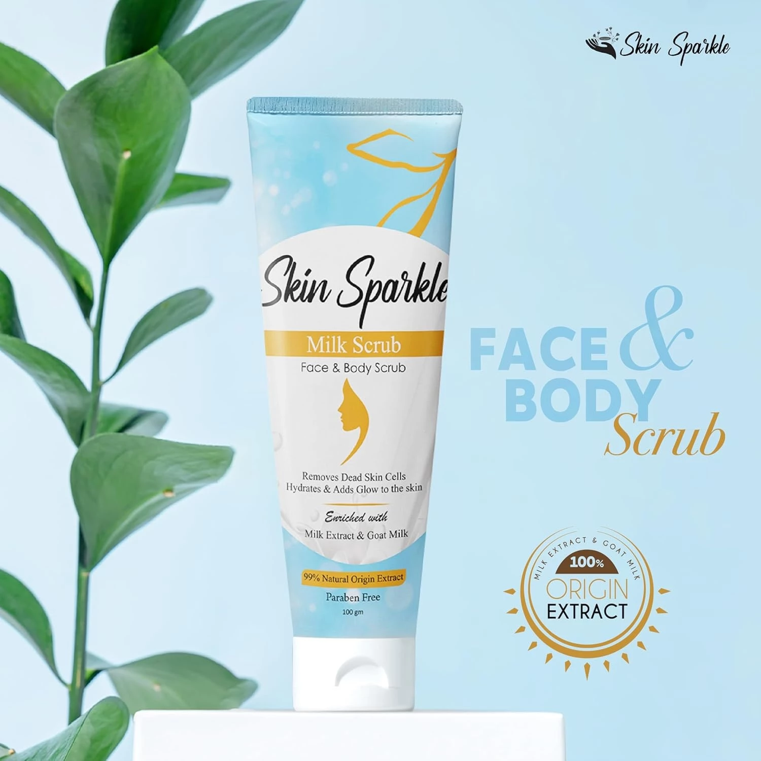 Skin Sparkle Face & Body Milk Scrub | Get Brighter Skin
