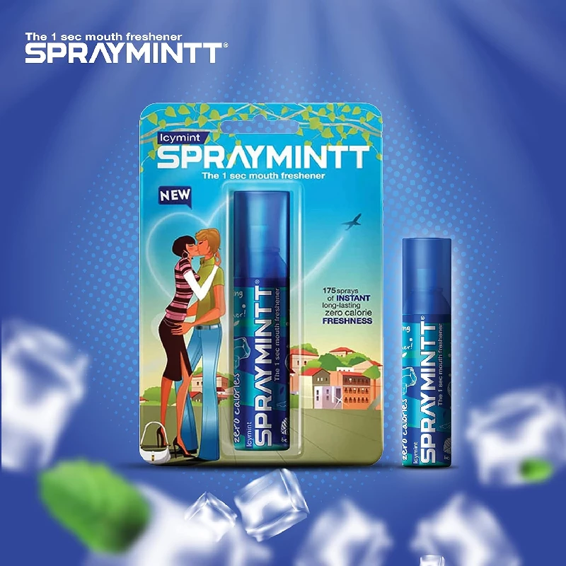 Spraymintt Mouth Freshener Icymint flavour & Breezberry flavour 15 g