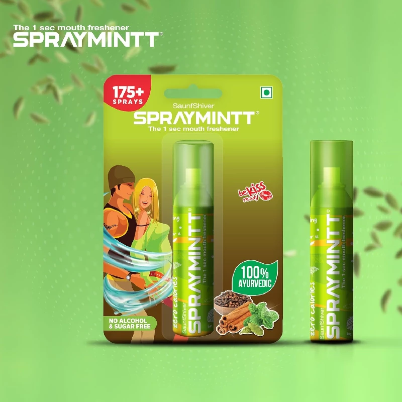 Spraymintt Mouth Freshener Saunfshiver flavour & Colablast flavour 15 g