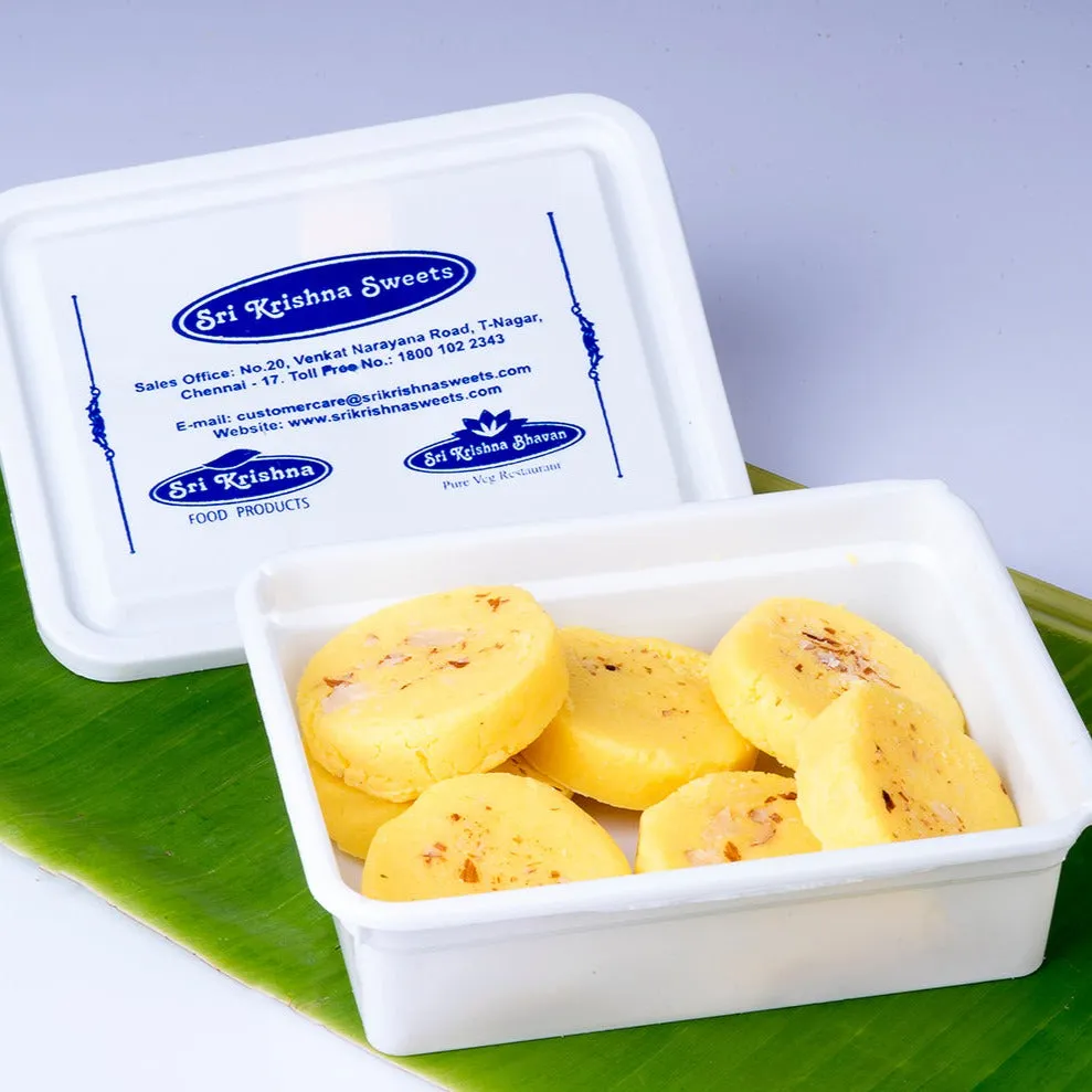Sri Krishna Sweets Kesar Peda | The Desi Food