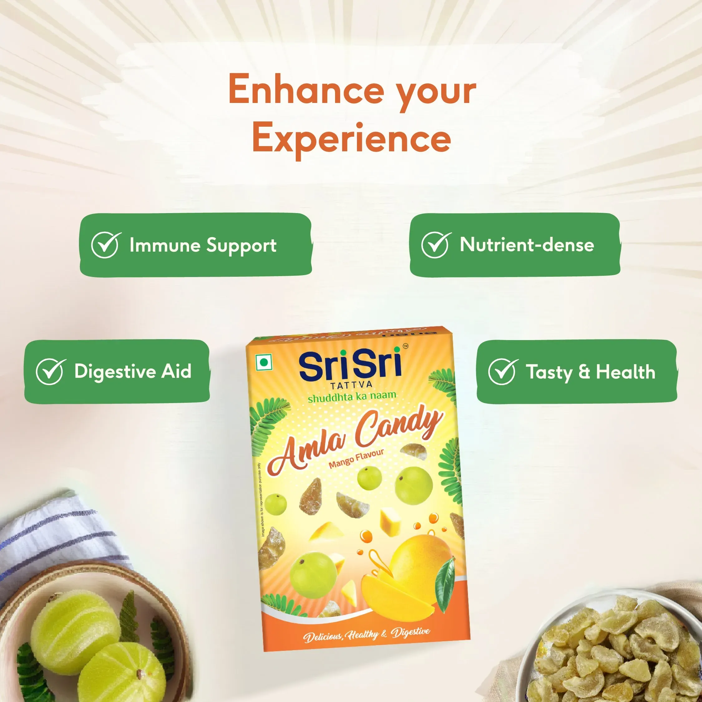 Sri Sri Tattva Amla Candy Mango Flavoured | The Desi Food