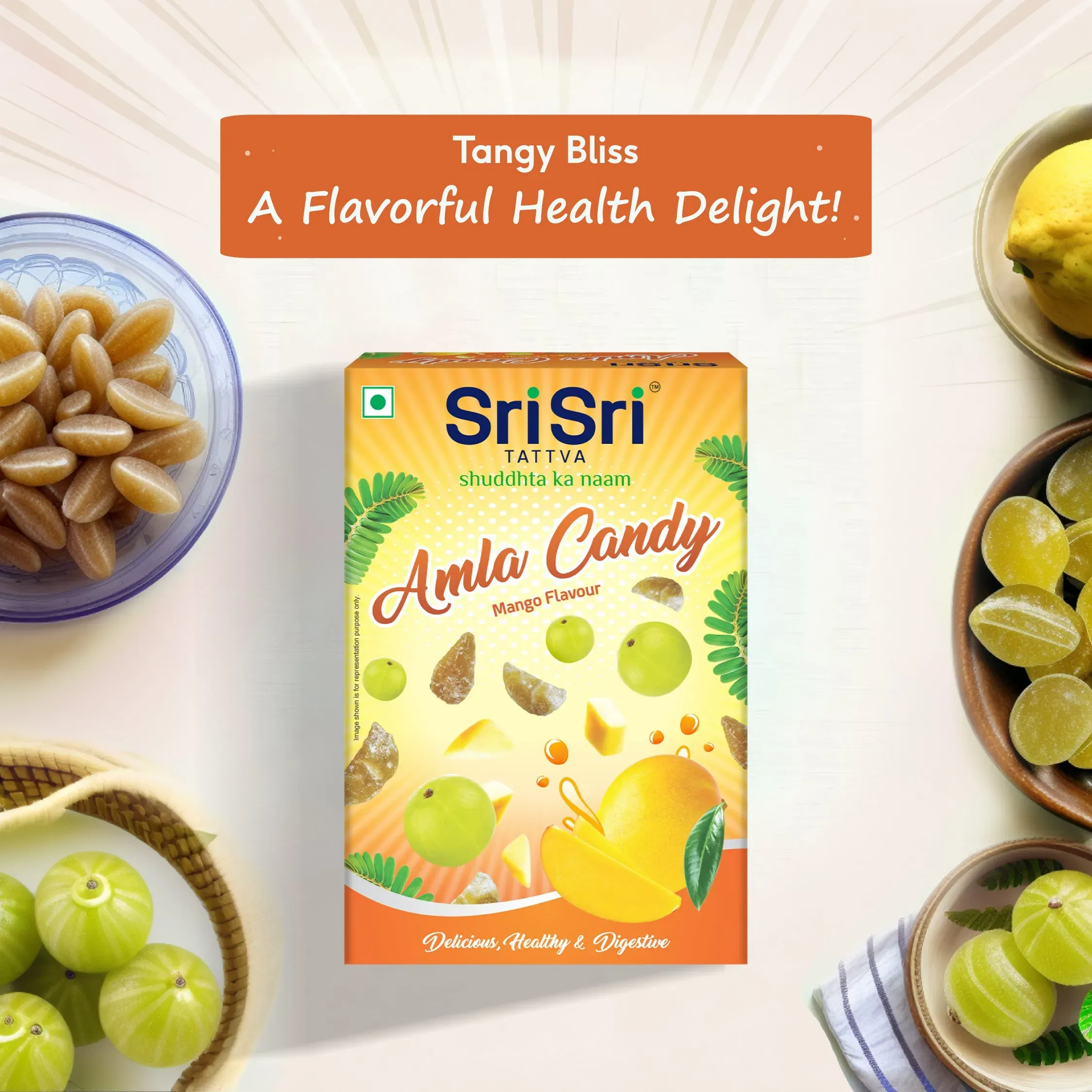 Sri Sri Tattva Amla Candy Mango Flavoured