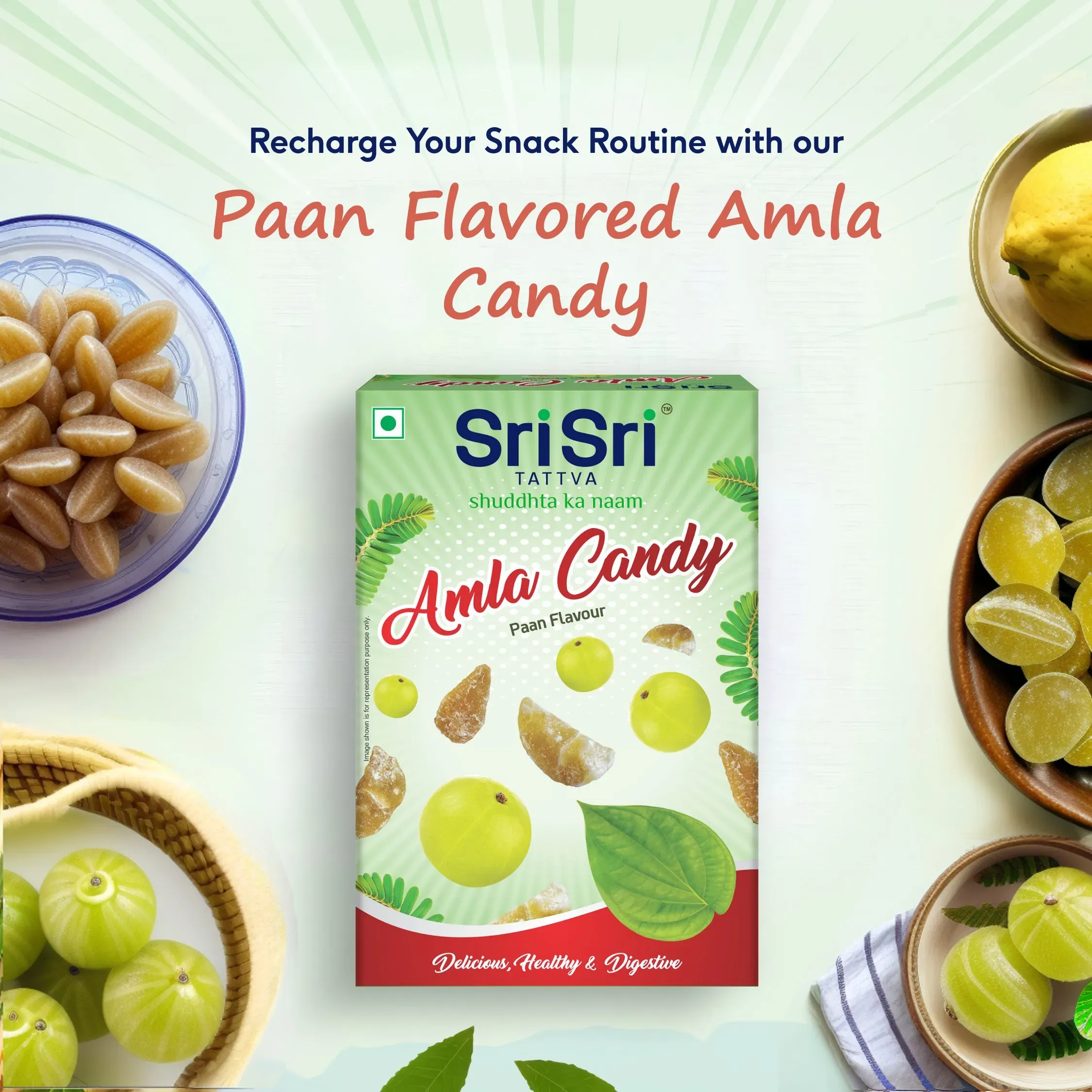 Sri Sri Tattva Amla Candy Paan Flavoured | The Desi Food