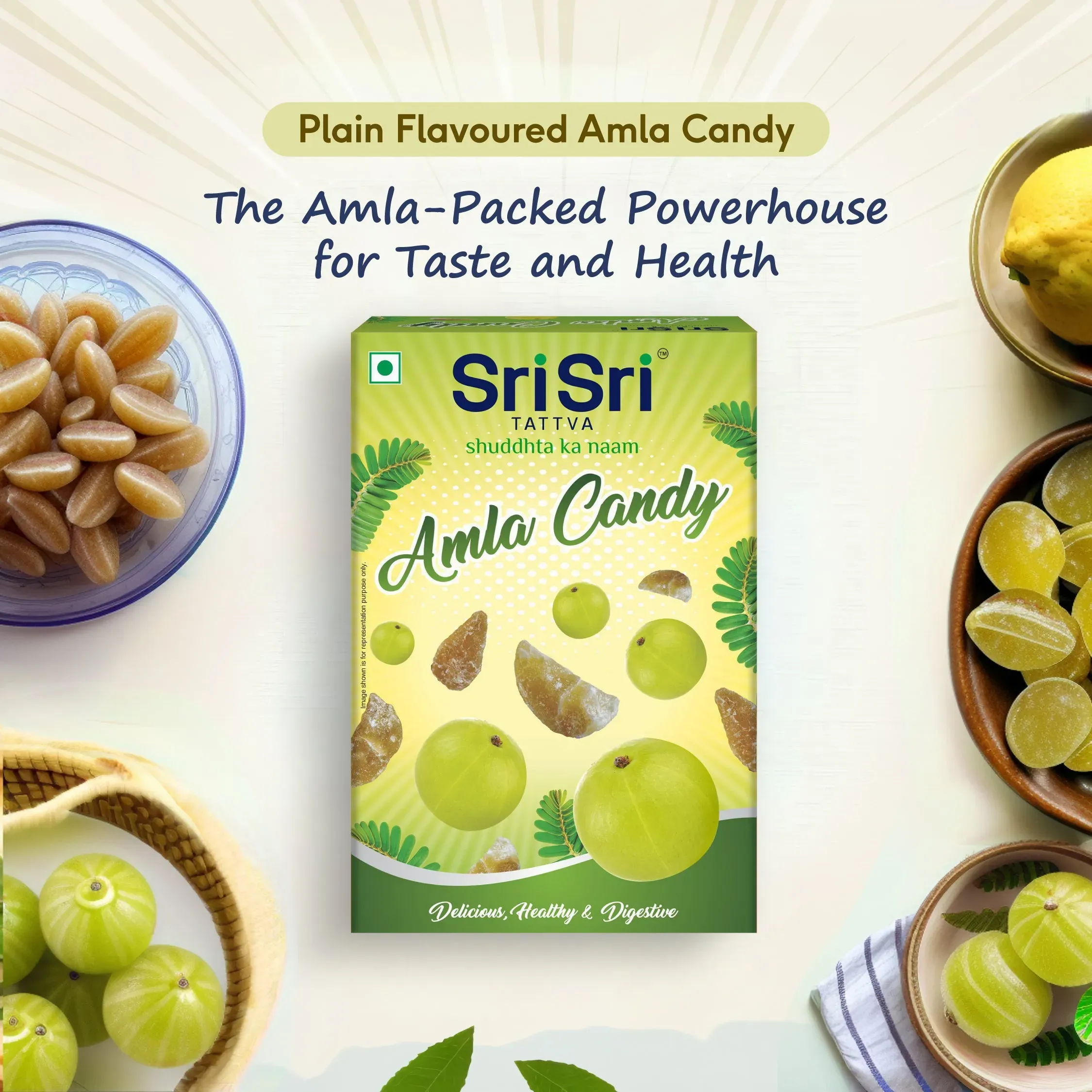 Sri Sri Tattva Amla Candy Plain Flavoured | The Desi Food