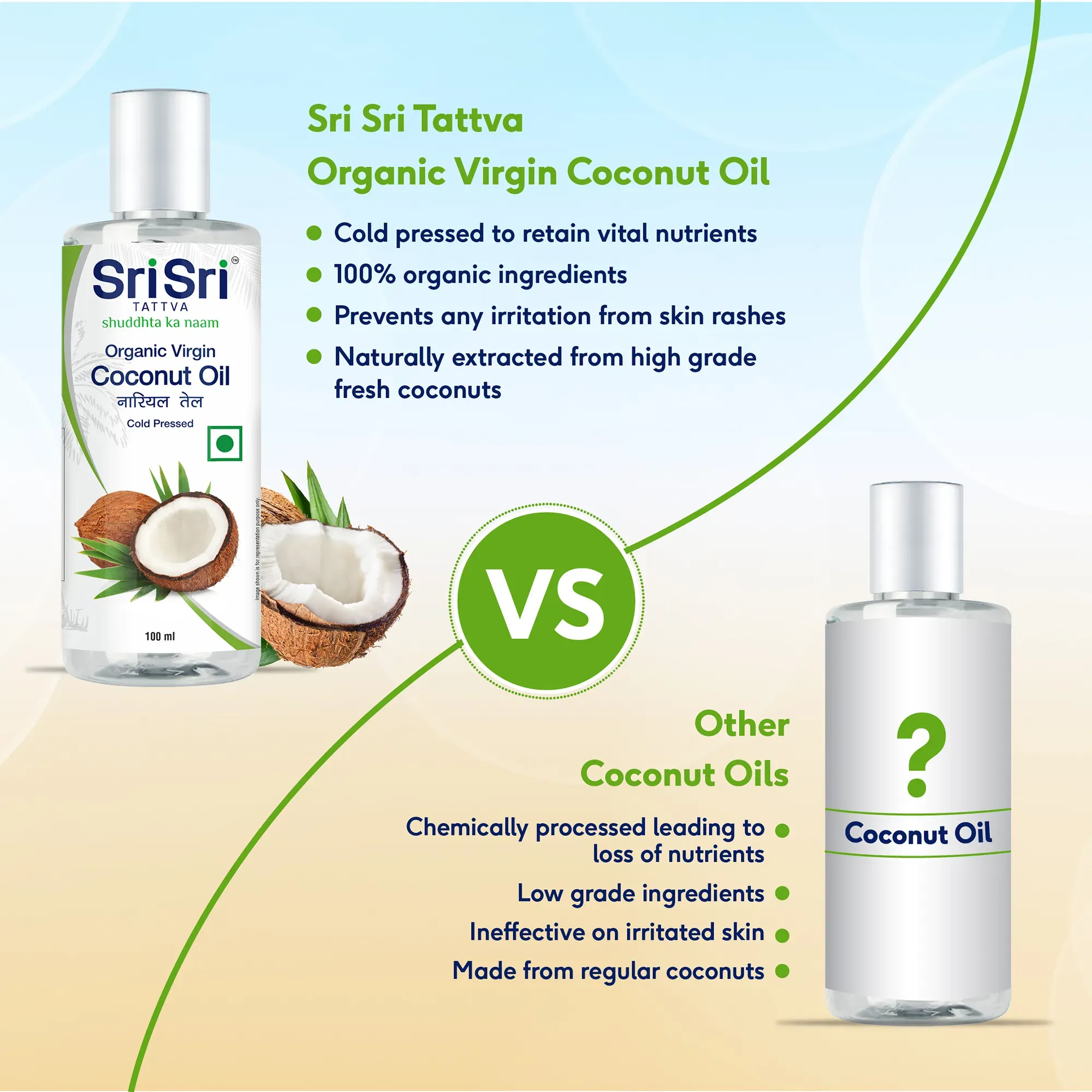Sri Sri Tattva Organic Virgin Coconut Oil | The Desi Food