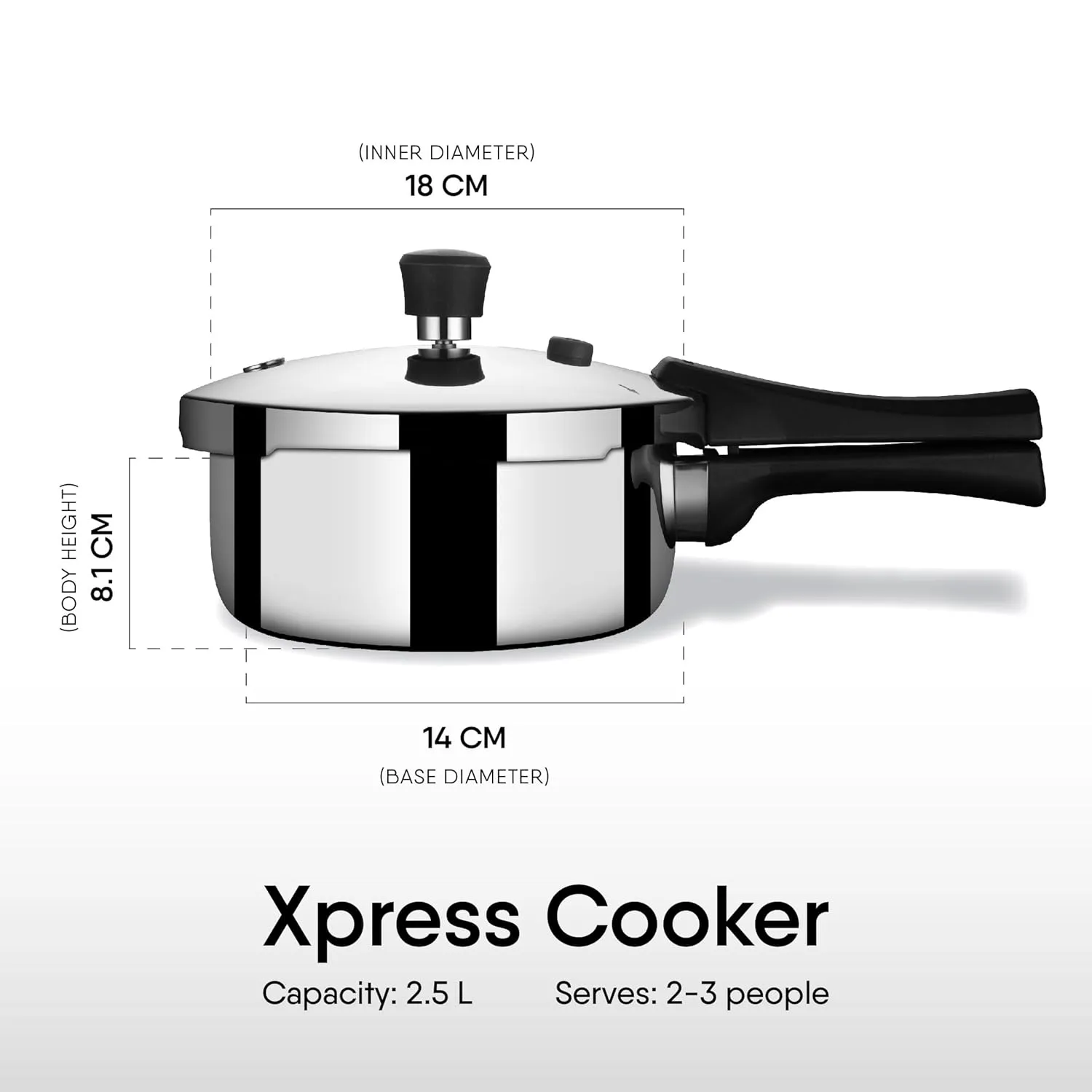 Stahl Xpress Cooker Triply Pressure Cooker Broad