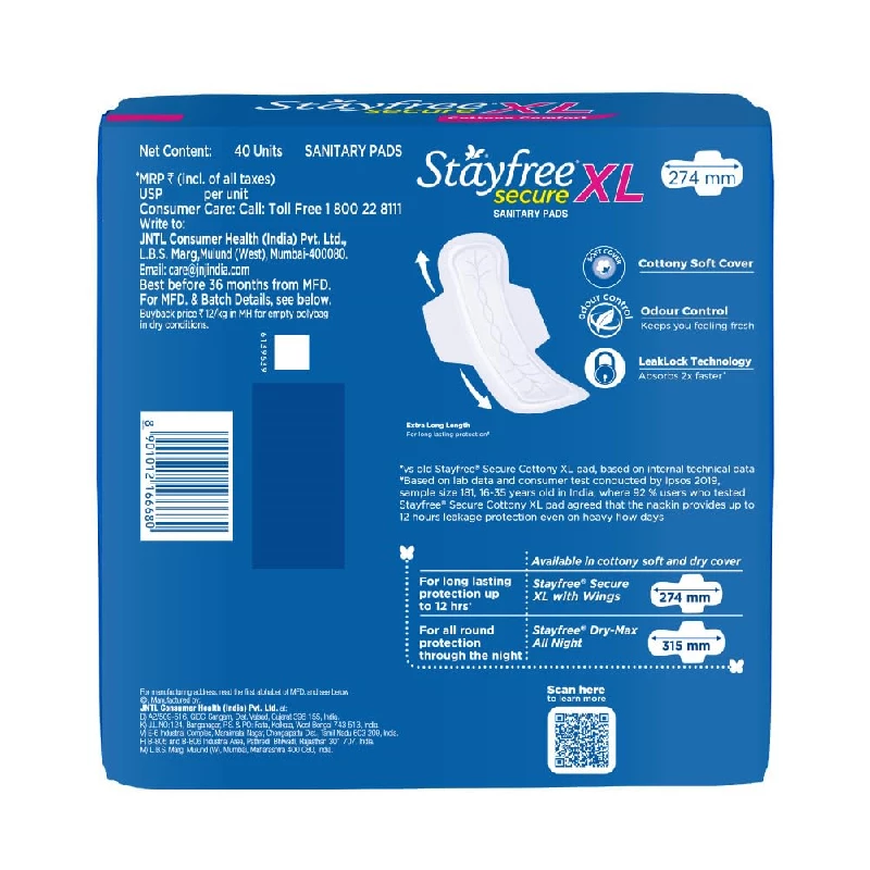 Stayfree Secure xl Cottony Soft Sanitary Pads