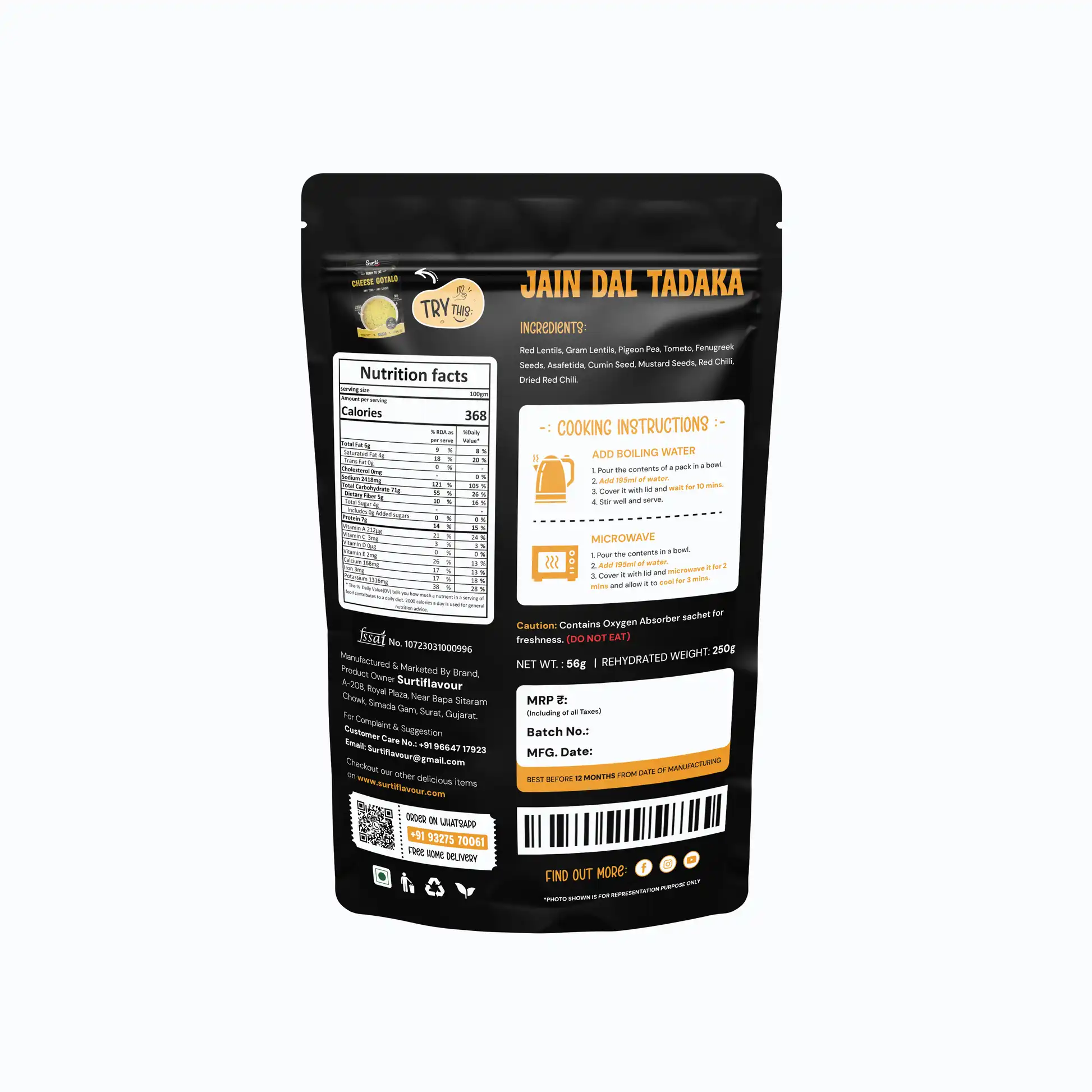Surti Flavour Jain Dal Tadka