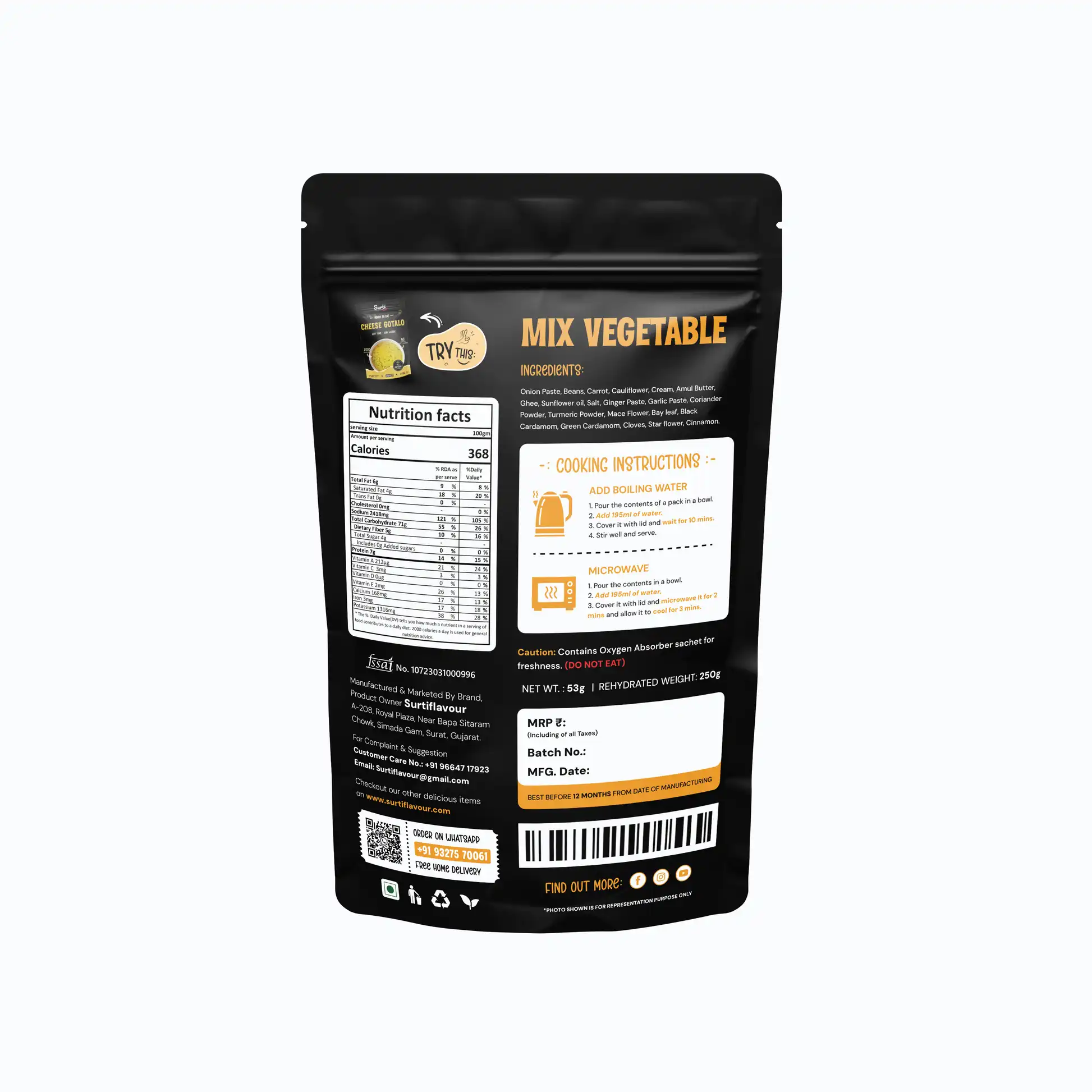 Surti Flavour Mix. Vegetable