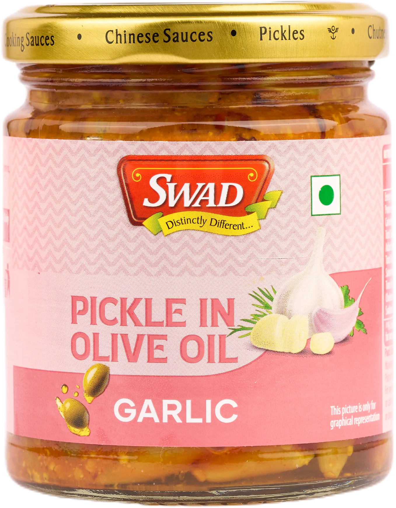 Swad Garlic Pickle in Olive Oil