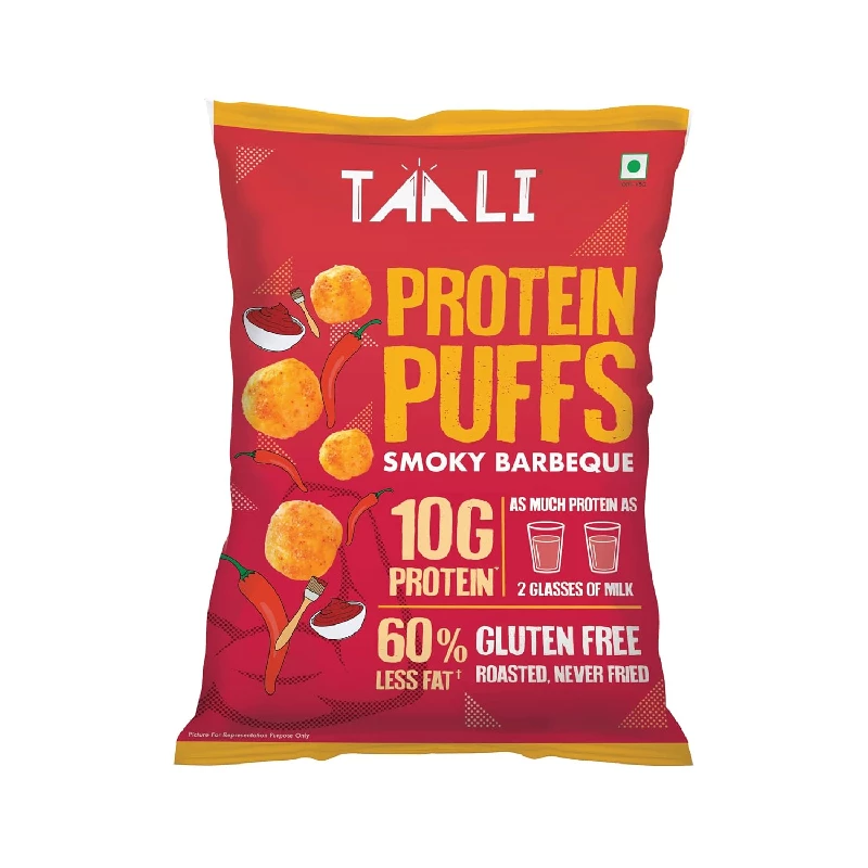 Taali Jowar Smoky Barbeque Protein Puffs|Gluten Free|10 G Protein