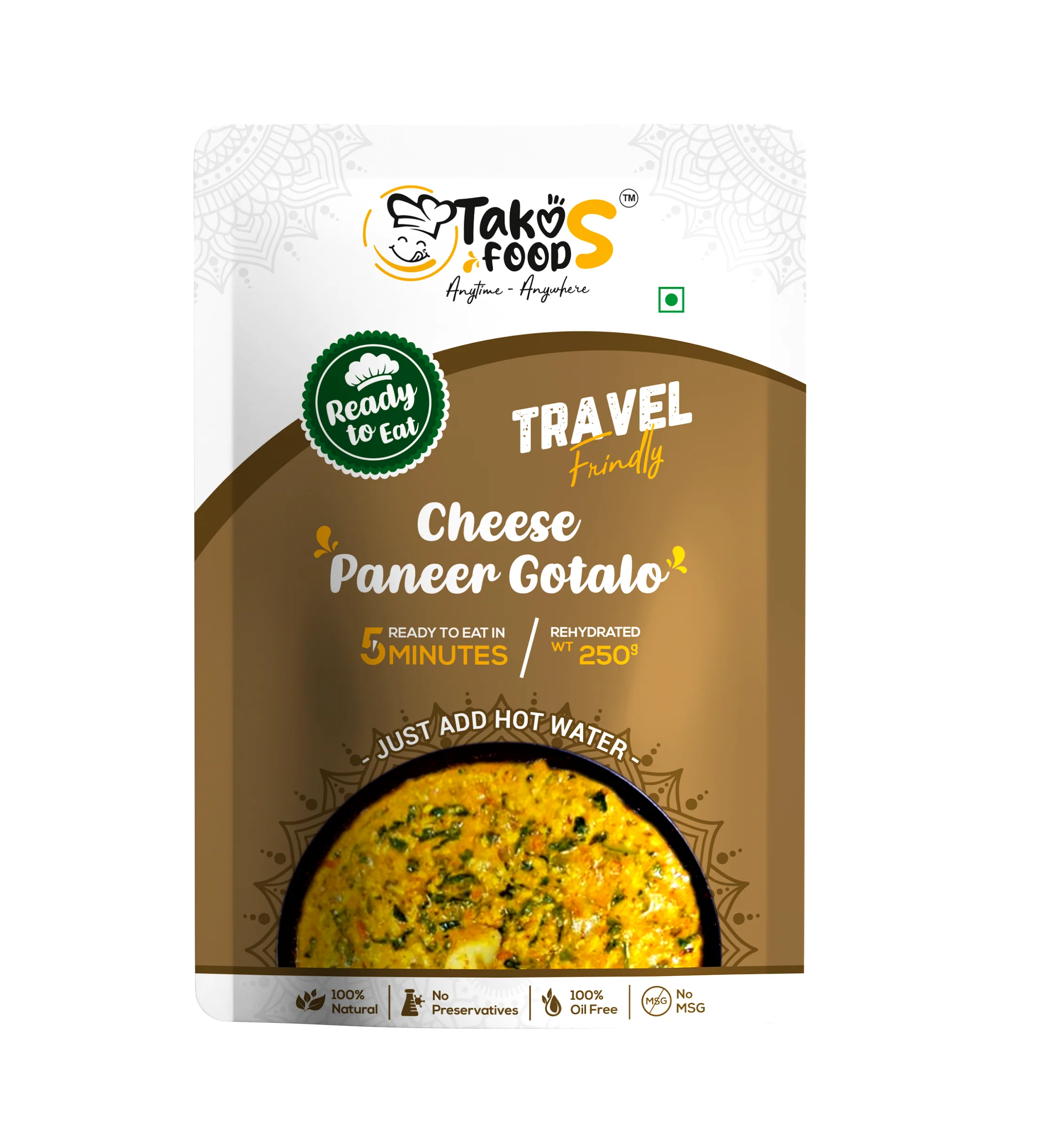Takos Foods Cheese Paneer Gotalo