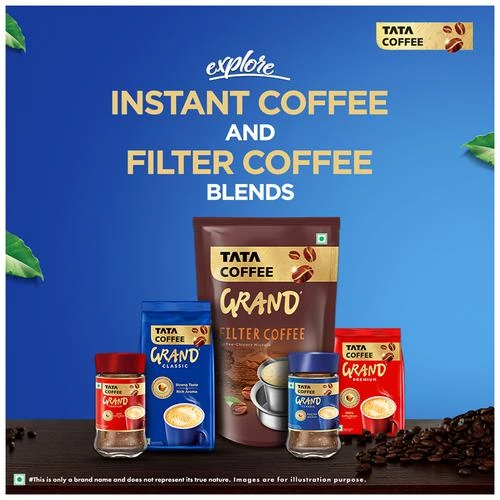 Tata Coffee Grand Classic Instant Coffee - Flavour Locked Decoction ...