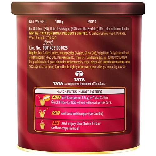 Tata Coffee Quick Filter - Authentic Taste