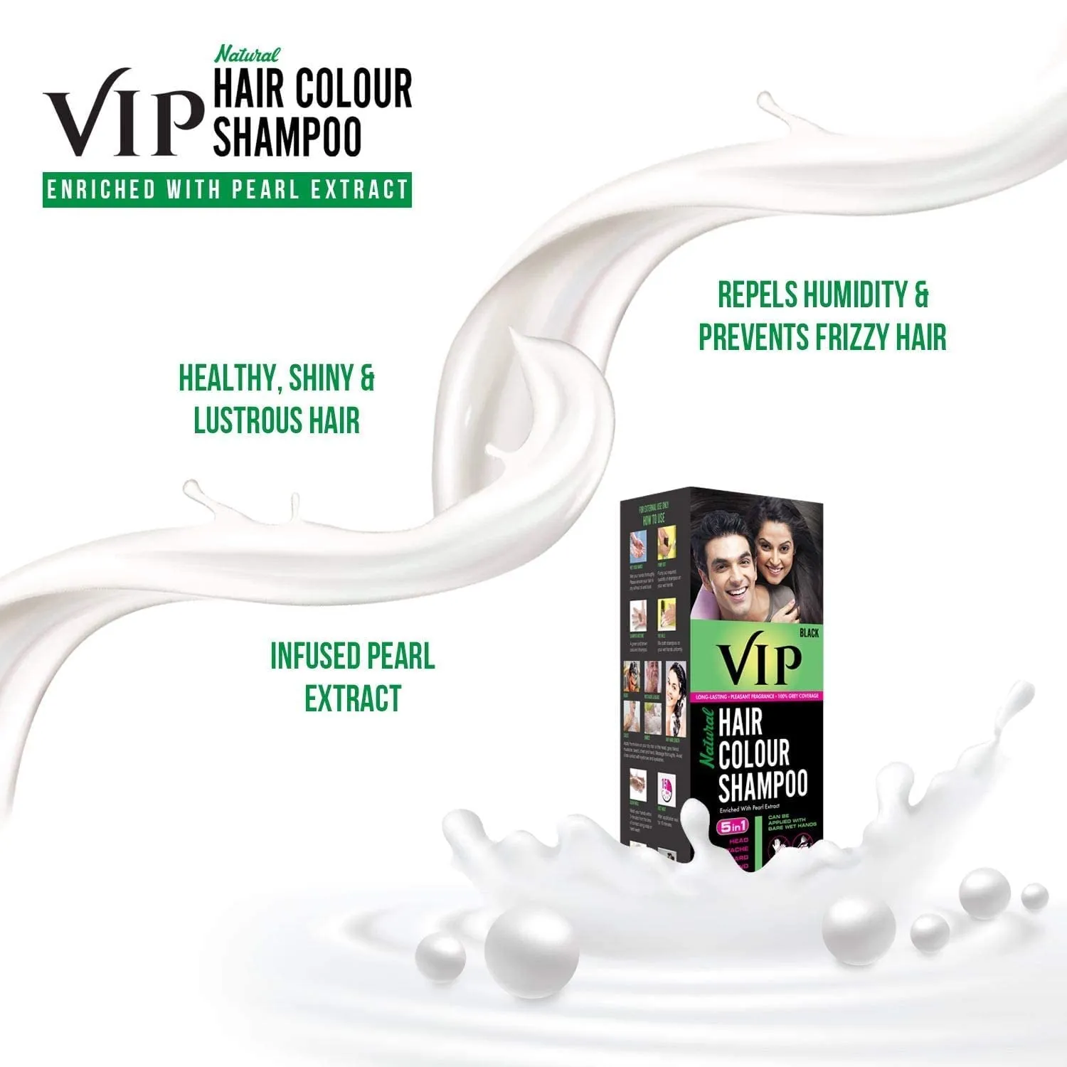 VIP Hair Colour Shampoo Black
