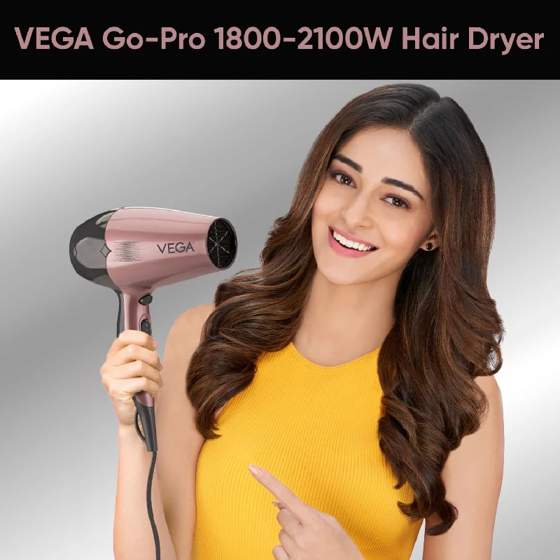 Vega Go Pro 2100 Watts Professional Hair Dryer with Detachable Nozzle