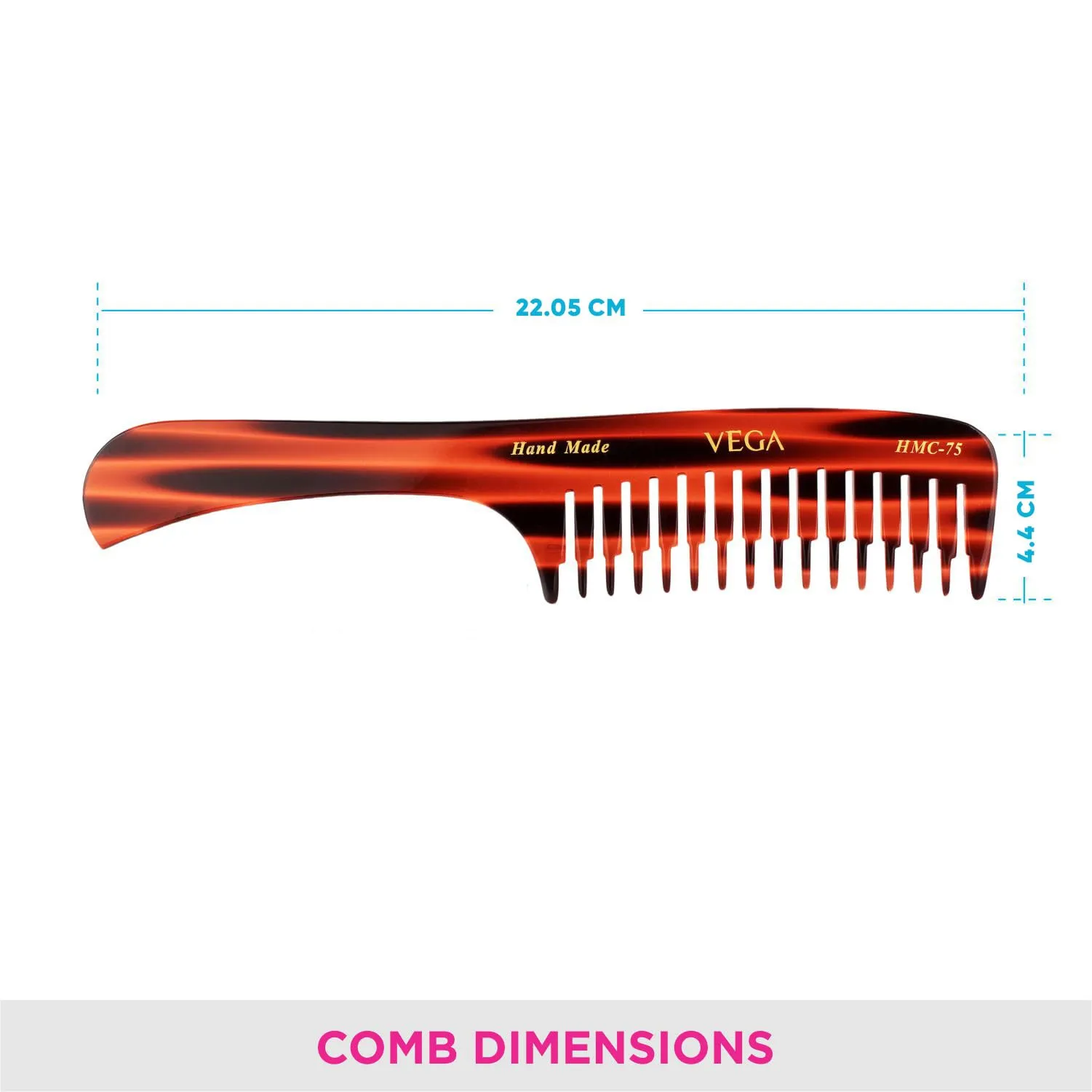Vega Handcrafted Grooming Comb for Men & Women