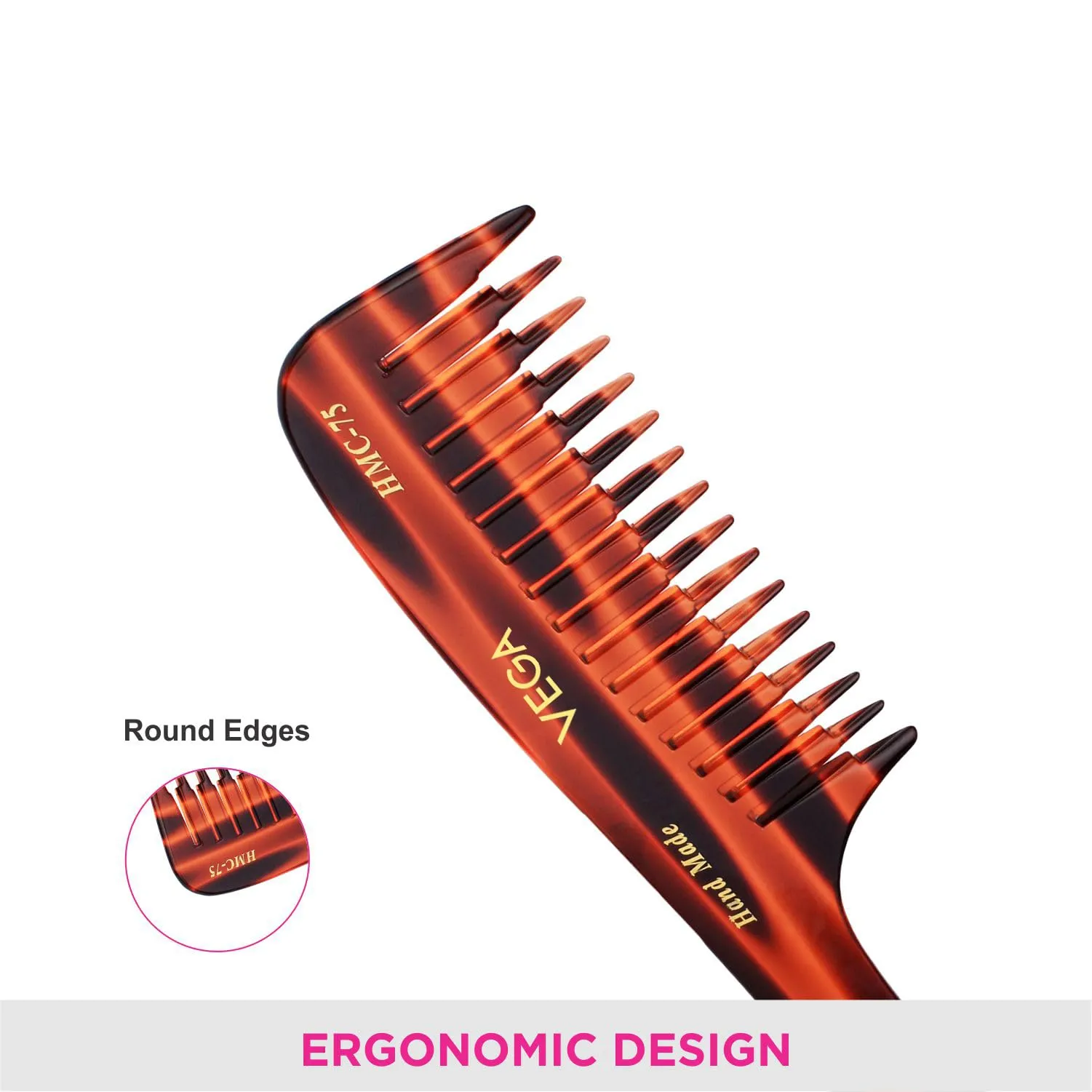 Vega Handcrafted Grooming Comb for Men & Women