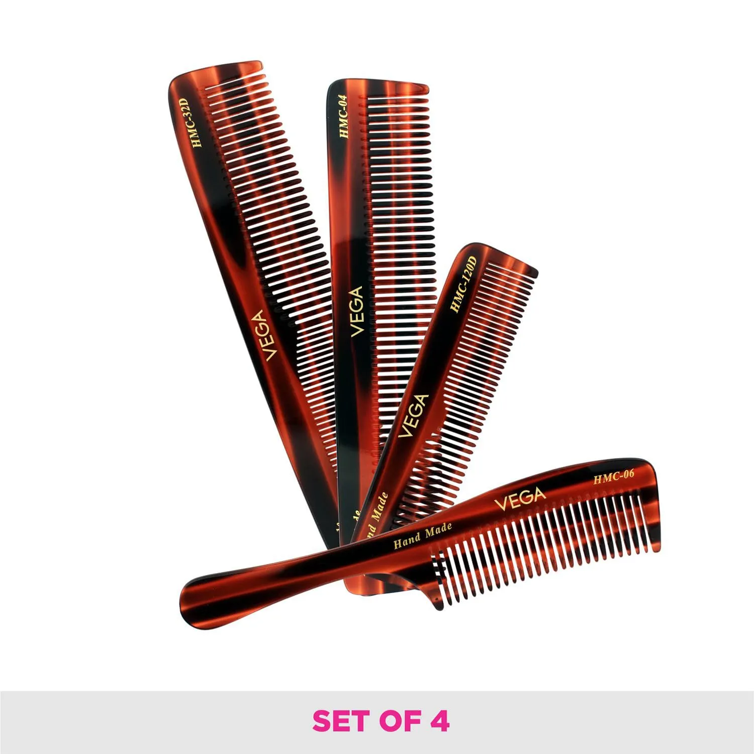 Vega Set of 4 Hand Made Comb