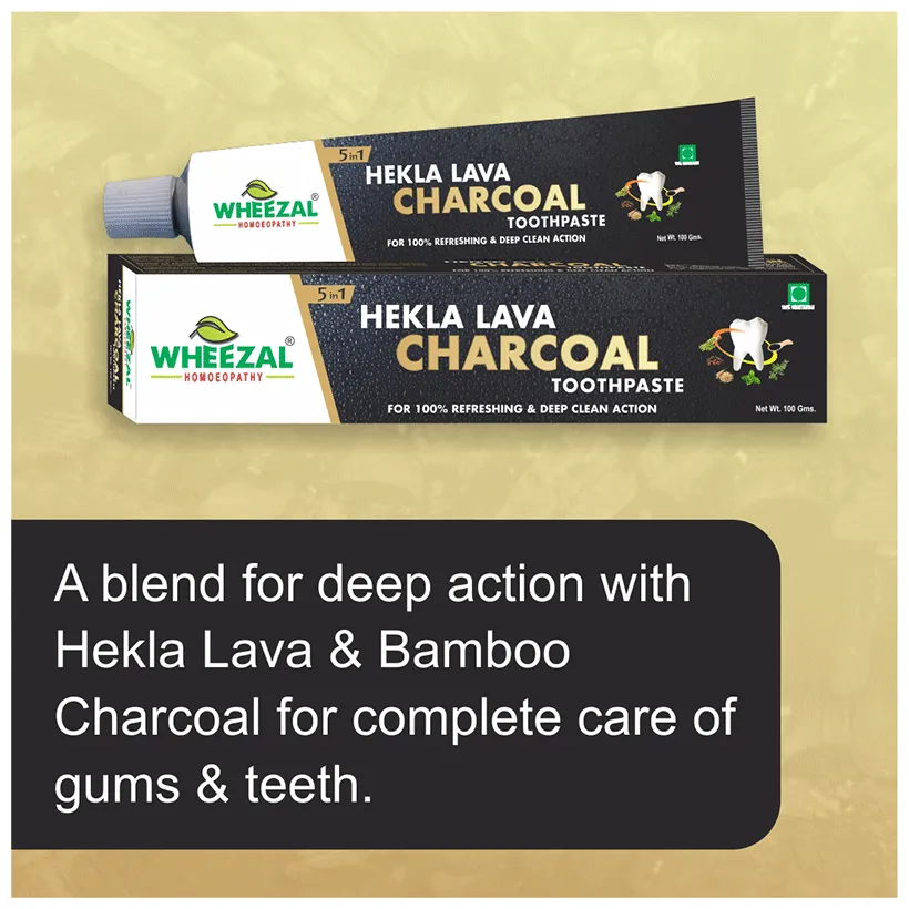 Wheezal Hekla Lava Charcoal Toothpaste