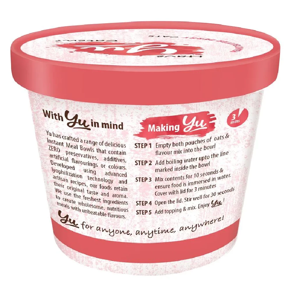 Yu Peanut Butter Berry Oats - Healthy Breakfast, Rich In Fibre, Protein