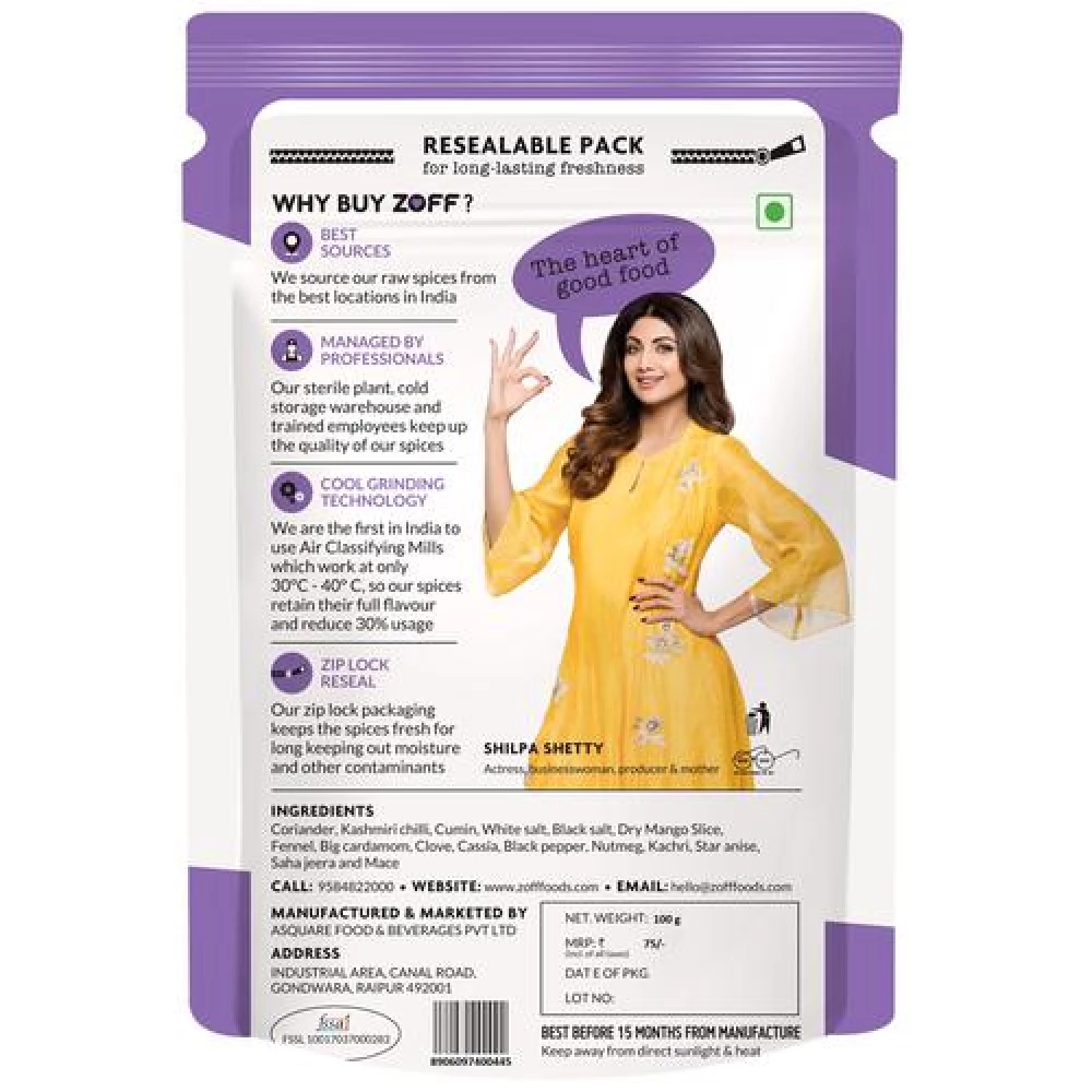 Zoff Pav Bhaji Masala - High Quality Blend