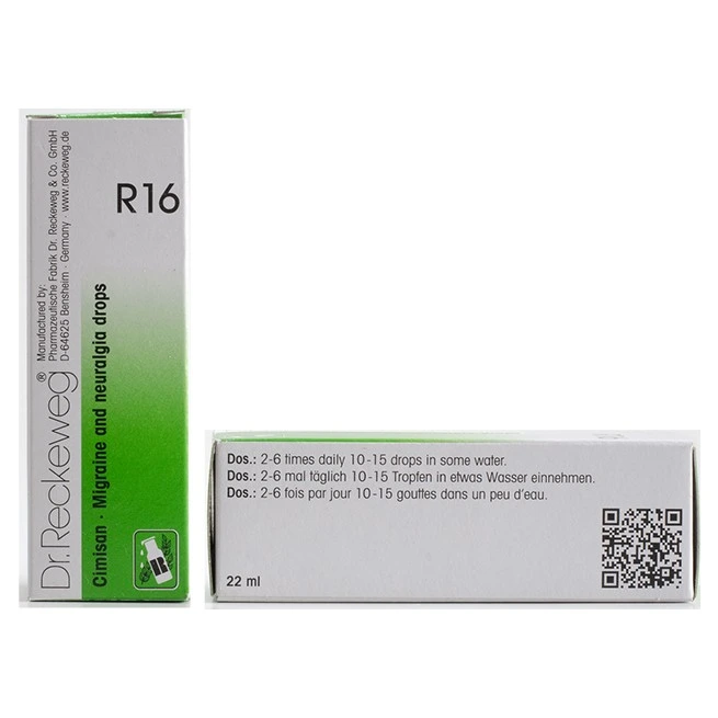 Dr. Reckeweg R16 Migraine and Neuralgia Drop For Pain Relief