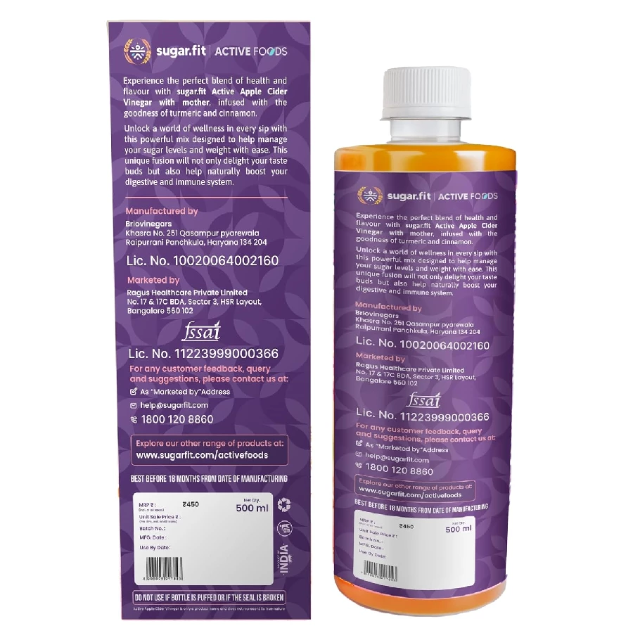 sugar.fit Active Apple Cider Vinegar